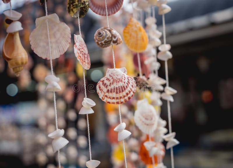 Handmade Souvenir Decorated with Different Sea Shells Stock Photo ...