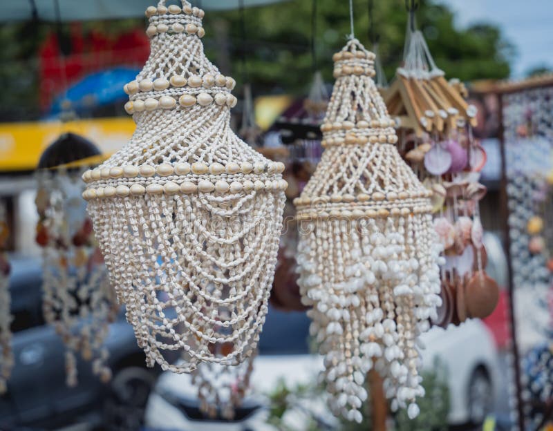 Handmade Souvenir Decorated with Different Sea Shells Stock Photo ...