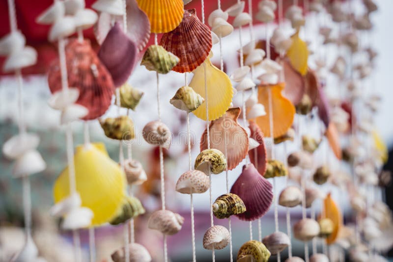 Handmade Souvenir Decorated with Different Sea Shells Stock Photo ...