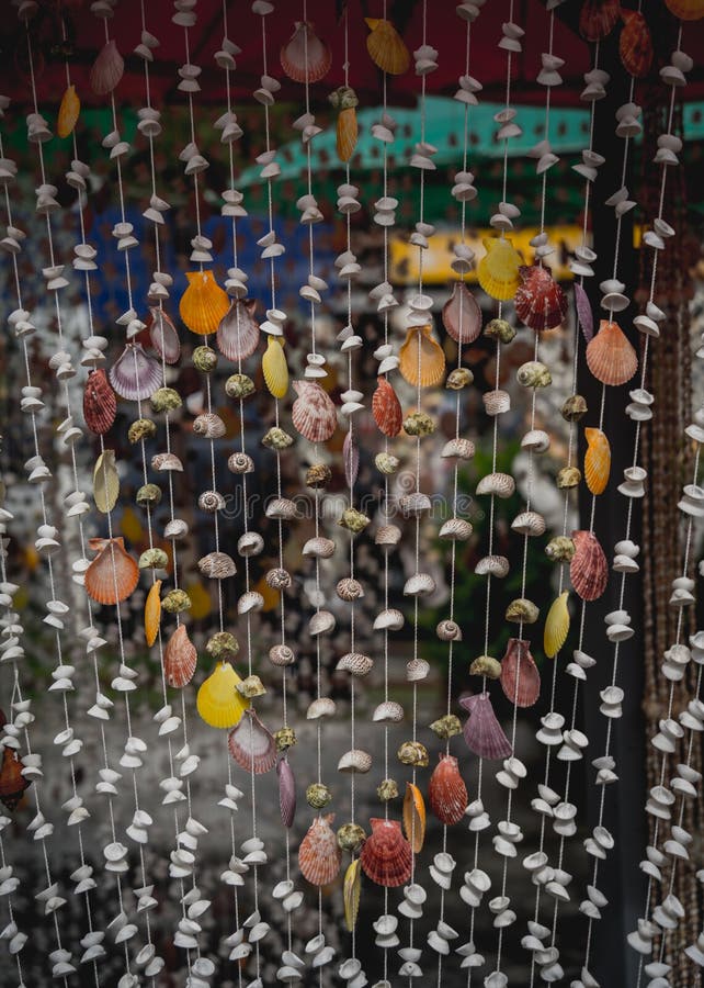 Handmade Souvenir Decorated with Different Sea Shells Stock Image ...