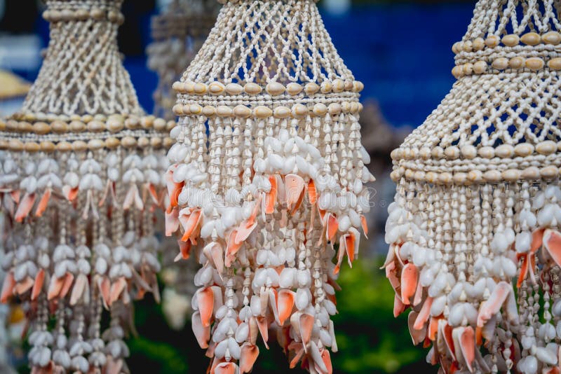 Handmade Souvenir Decorated with Different Sea Shells Stock Image ...