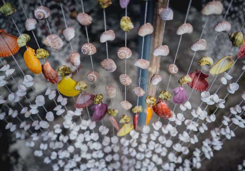 Handmade Souvenir Decorated with Different Sea Shells Stock Photo ...