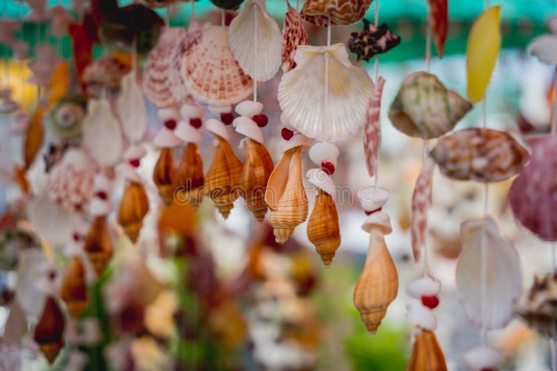 Handmade Souvenir Decorated with Different Sea Shells Stock Photo ...