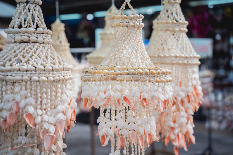 Handmade Souvenir Decorated with Different Sea Shells Stock Image ...