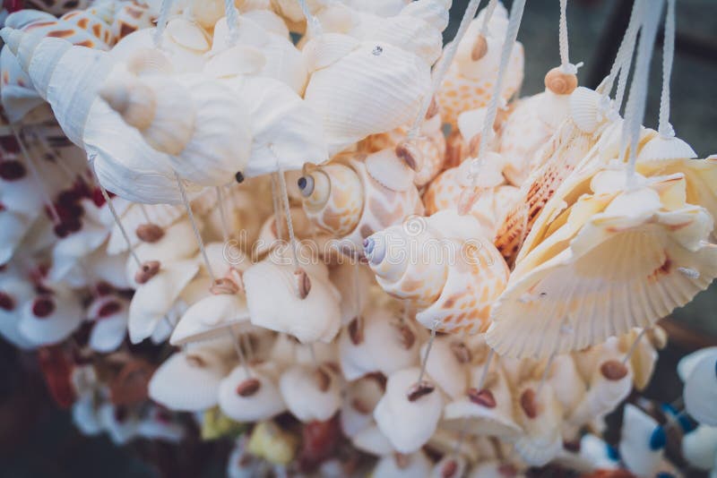 Handmade Souvenir Decorated with Different Sea Shells Stock Image ...