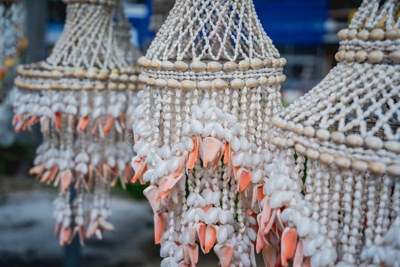 Handmade Souvenir Decorated with Different Sea Shells Stock Photo ...
