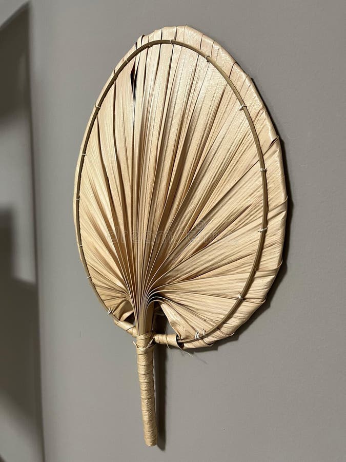 Handmade Straw Fan, Decorative Object Stock Image - Image of material ...