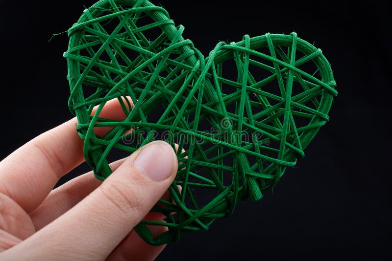 Handmade Straw Heart or Valentines Day Object Stock Image - Image of ...