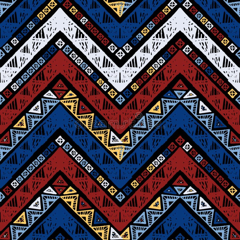 Bright Tribal Seamless Pattern Stock Vector - Illustration of ethnic ...