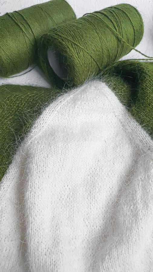 Handmade Sweater. Knitted Fabric from Mink Thread Stock Photo - Image ...