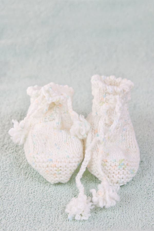 Handmade Sweet Baby Booties Stock Photo - Image of knitted, small: 22042986