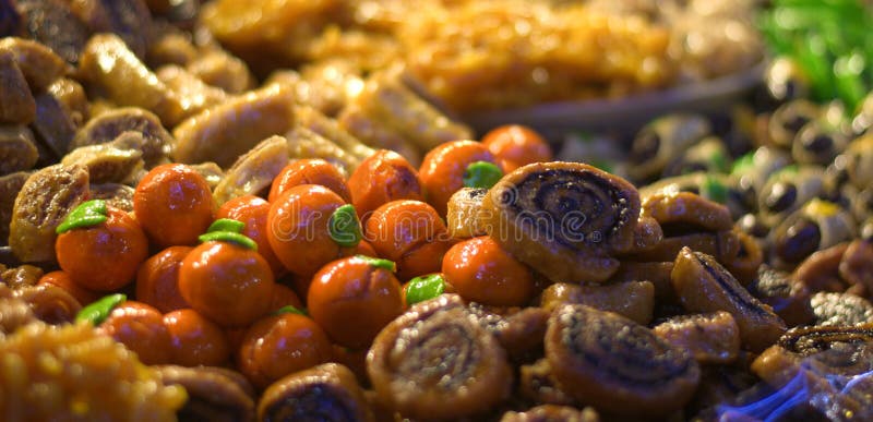 Handmade Sweets in the Eastern Markets Stock Photo - Image of aviv ...