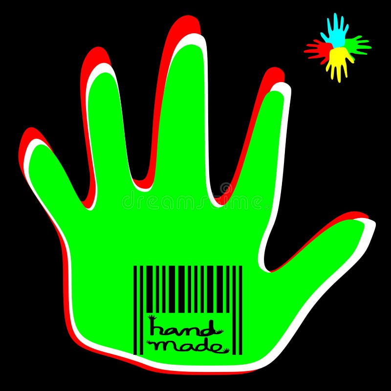 Handmade Symbol and Bar Code, Stock Vector - Illustration of handmade ...