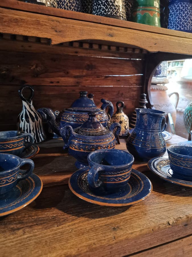 Handmade Tea Set in an Old Andalusian Workshop, Ubeda, Andalucía, Spain ...