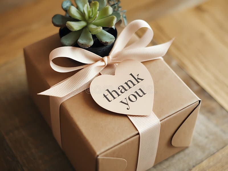 Handmade Thank You Gift Box with Employee Recognition Theme Stock ...
