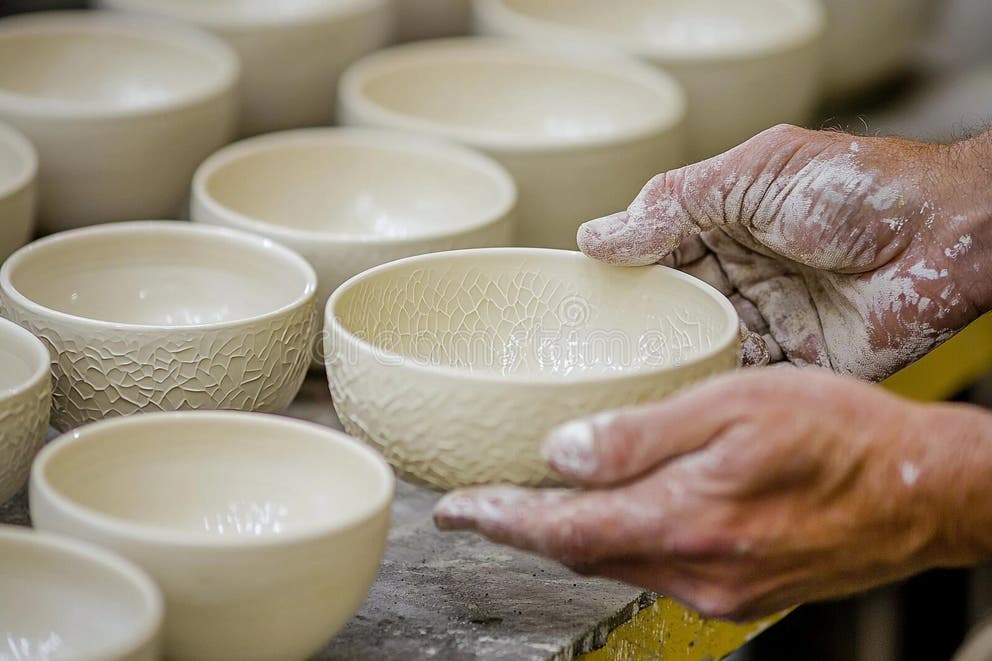 Handmade theme : ceramics stock illustration. Illustration of work ...