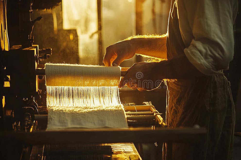 Handmade Theme : Weaver S Spinning Stock Illustration - Illustration of ...