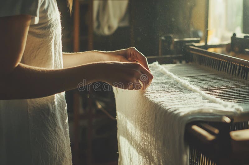 Handmade Theme : Weaver S Spinning Stock Illustration - Illustration of ...