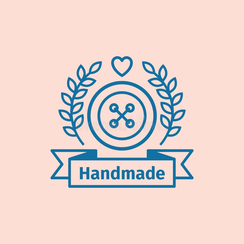 Handmade Line Vintage Logo Set Stock Vector - Illustration of heart ...