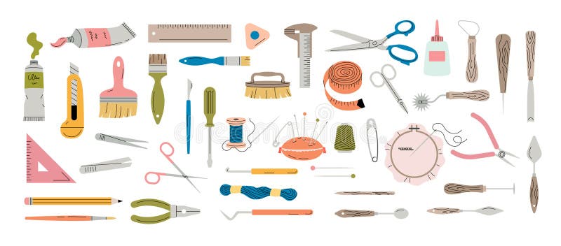 Handmade Tools Collection Stock Illustrations – 6,448 Handmade Tools ...