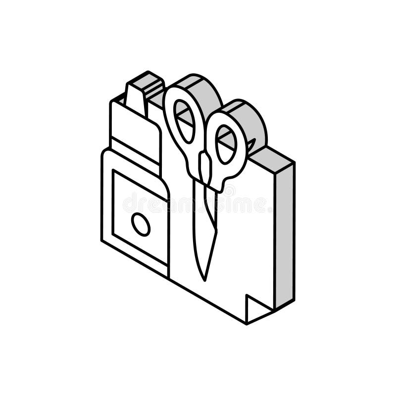 Handmade Tools Kindergarten Isometric Icon Vector Illustration Stock ...