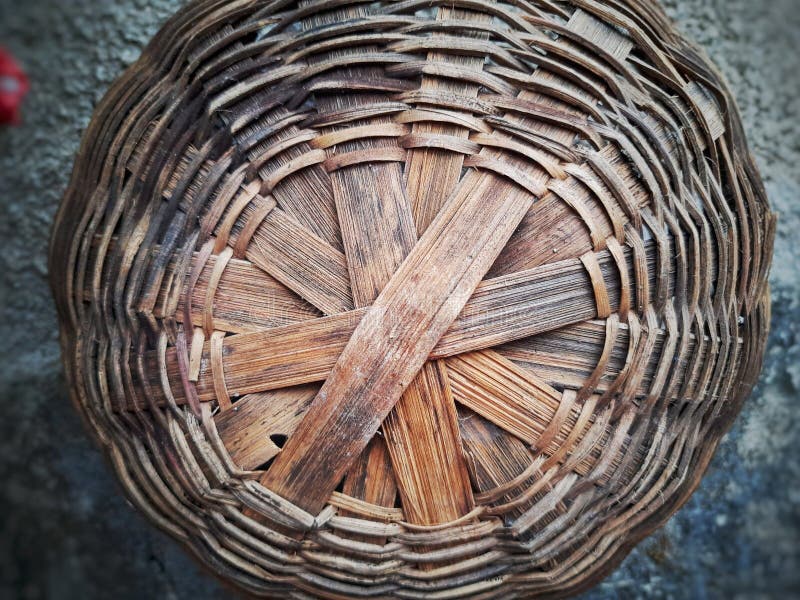 Handmade Traditional Bamboo Empty Basket Stock Photo - Image of detail ...