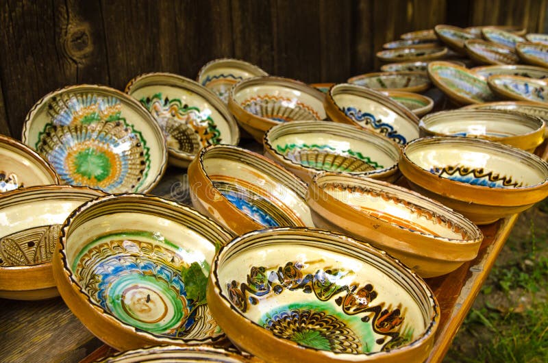 Traditional pots stock image. Image of rustic, potter, pottery - 386101