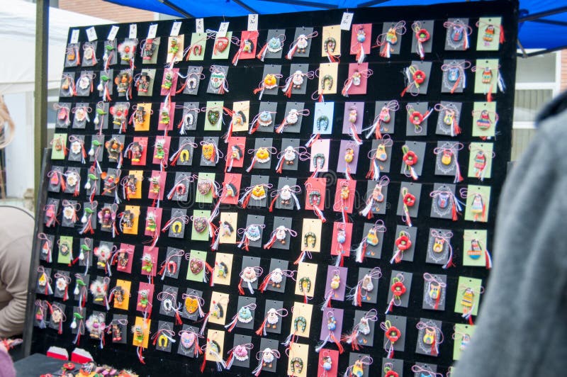 Trinkets stall stock photo. Image of market, sell, handmade - 24982536