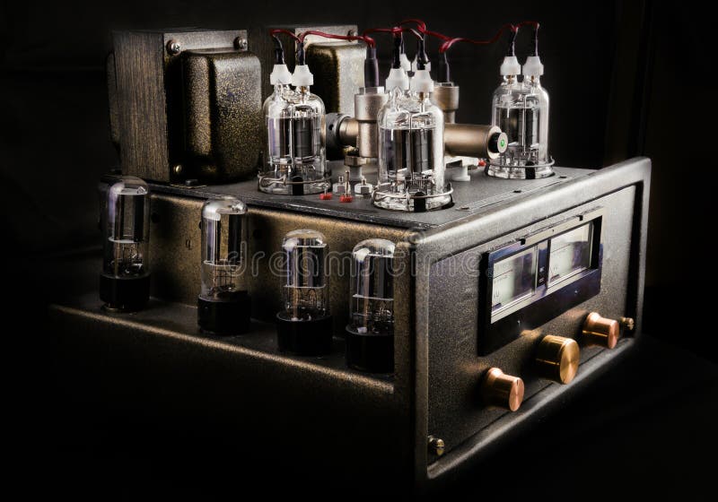 Handmade tube amplifier stock photo. Image of frame, audio - 65645046
