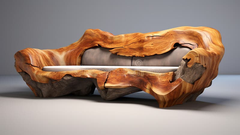 Handmade Unique Rustic Sofa Made from Solid Wood Stock Image - Image of forging, original: 290202079