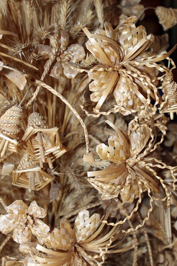 Handmade - Weaving of Straw Stock Photo - Image of colorful, creation ...