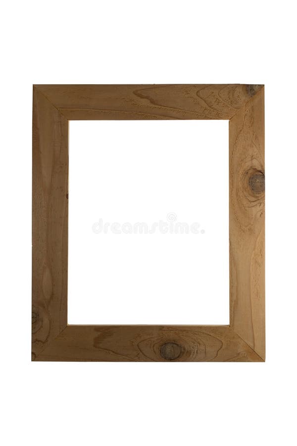 Handmade Wood Rectangular Photo or Picture Frame with Knotholes Stock ...