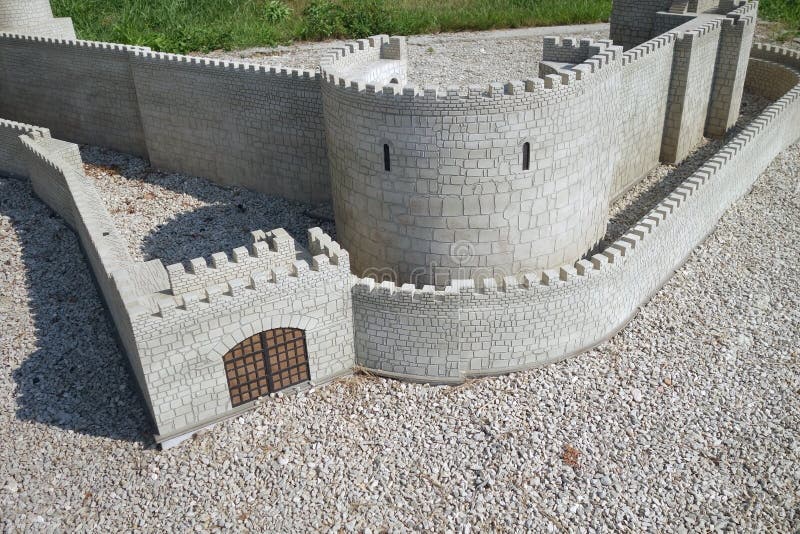 Handmade wooden castle stock image. Image of pattern - 58499821