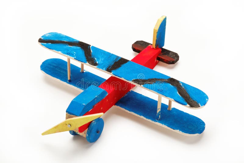 Handmade Wooden Model Airplane. Stock Photo - Image of conceptual ...