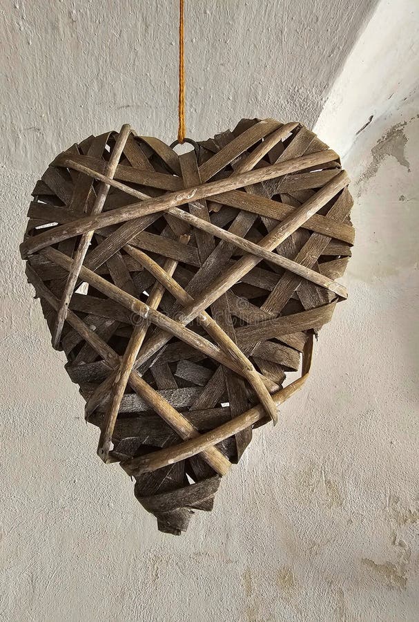 Handmade Wooden Ornamental Heart Stock Image - Image of heart, handmade ...