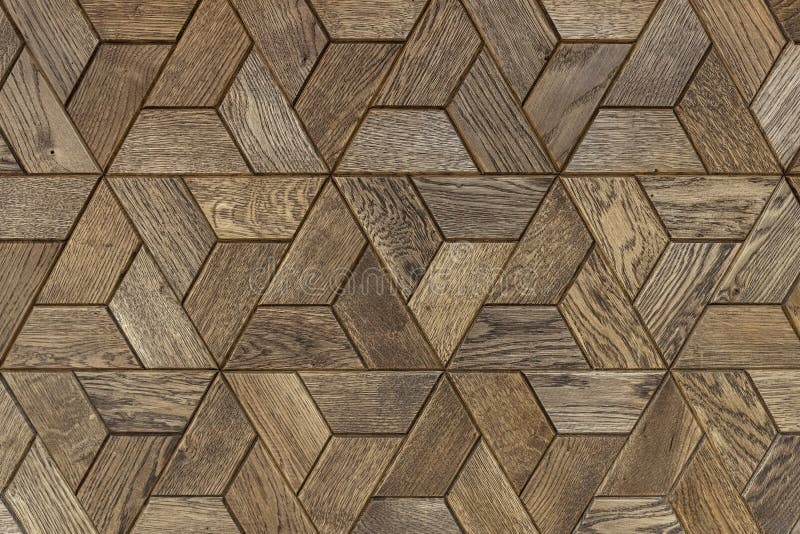 Handmade Wooden Panel with Beautiful Geometric Pattern. Background ...