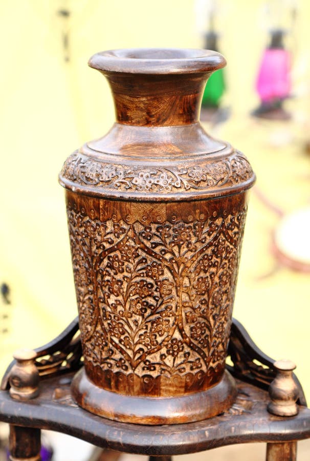 Handmade Wooden Pot stock image. Image of fair, culture - 58311697