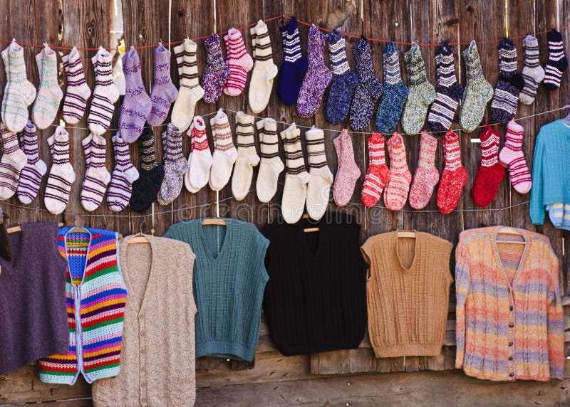Handmade wool socks stock photo. Image of washing, homemade - 26602968