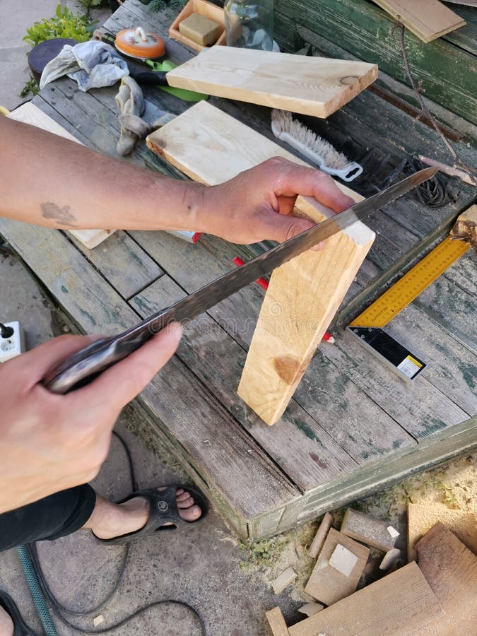 Handmade Work. Construction Work. Boards and Nails. Carpenter Stock ...