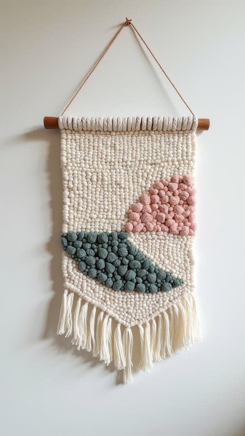 Handmade Woven Wall Hanging with Geometric Patterns in Earth Tones on ...