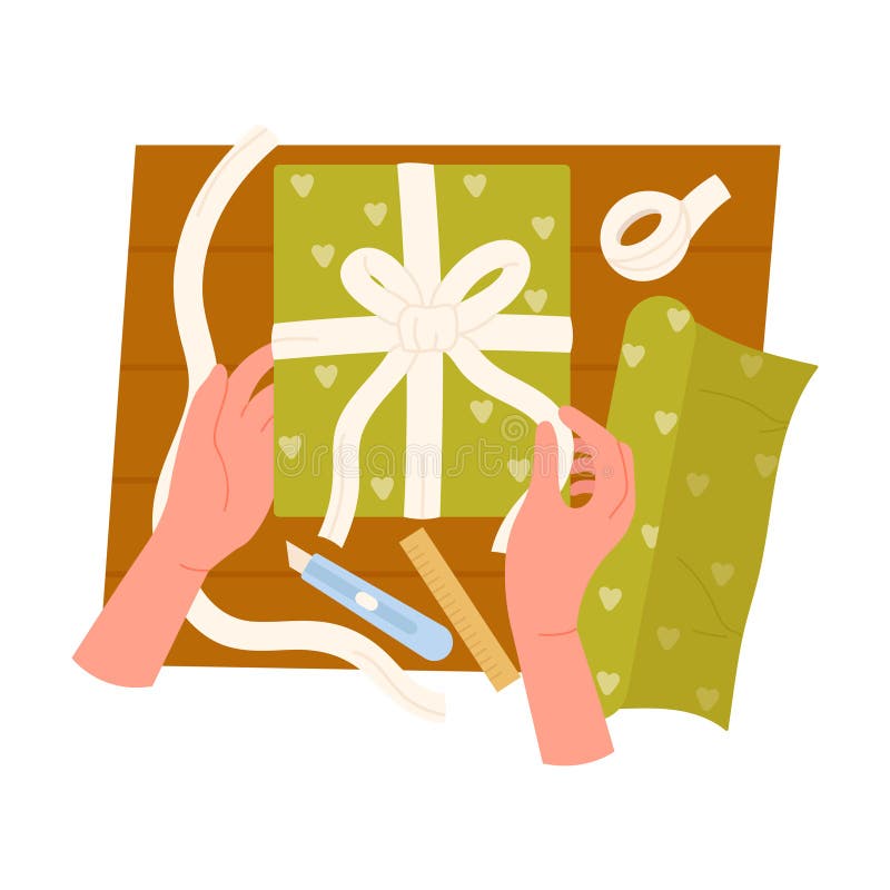 Handmade wrapping gifts stock illustration. Illustration of decorative ...