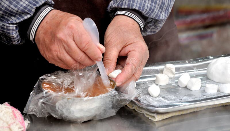 Handmake Local Snack Rice Dumpling, Chinese Stock Image - Image of ...