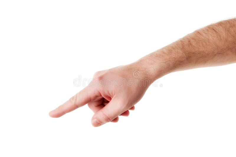 Handtecken Manligt Finger Som Ner Pekar Fotografering för Bildbyråer ...