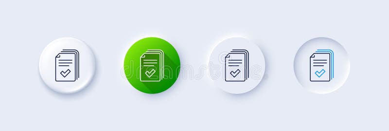 Handout Line Icon. Documents Example Sign. Line Icons. Vector Stock ...