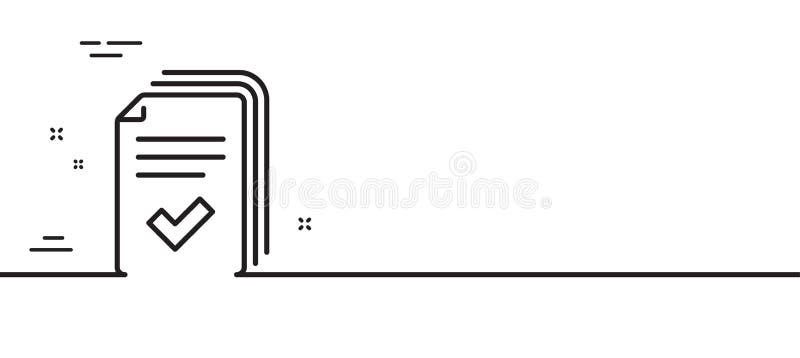 Handout Line Icon. Documents Example Sign. Minimal Line Pattern Banner ...