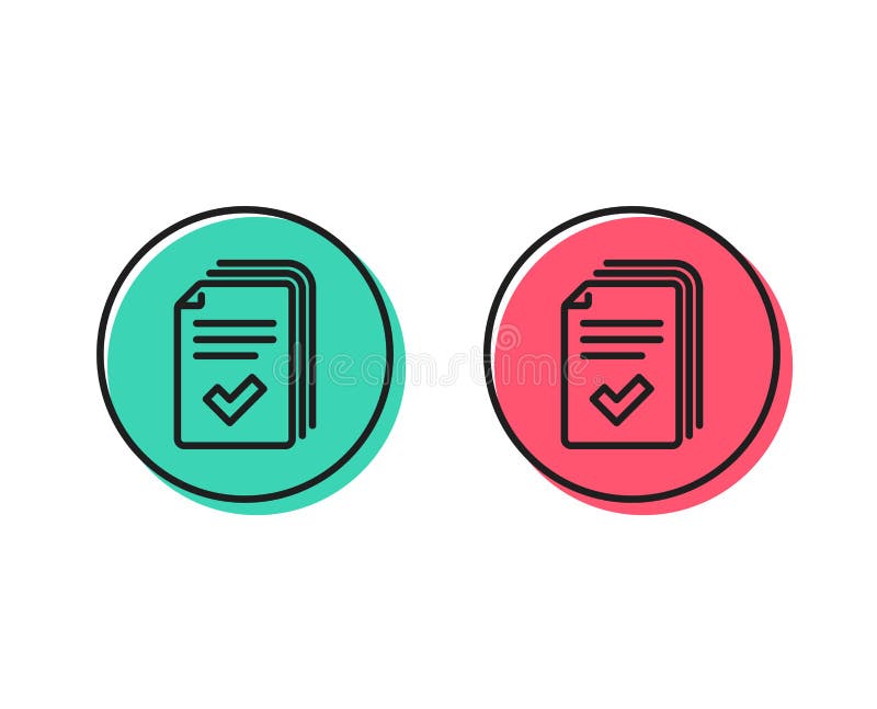 Handout Line Icon. Documents Example Sign. Vector Stock Vector ...