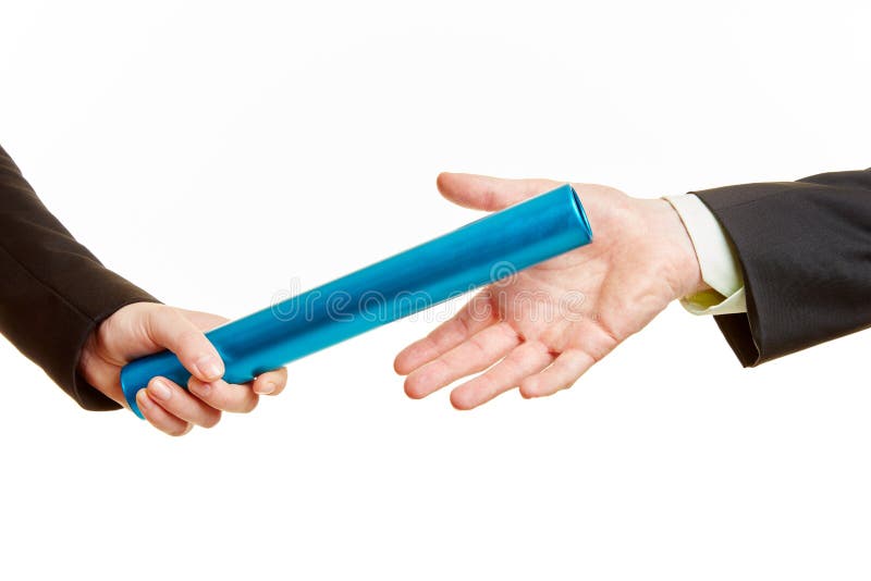 Handover of the Baton in a Relay Race Stock Photo - Image of hands ...