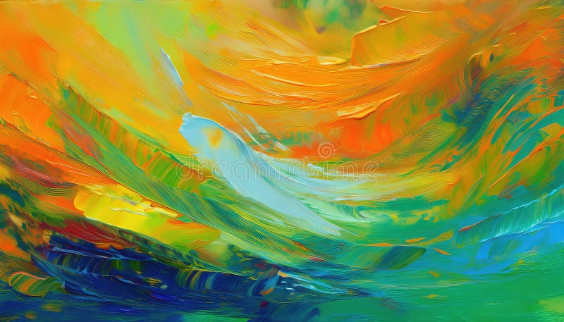 Handpainted Background Vibrant Abstract Expressionism Showcasing Rich ...