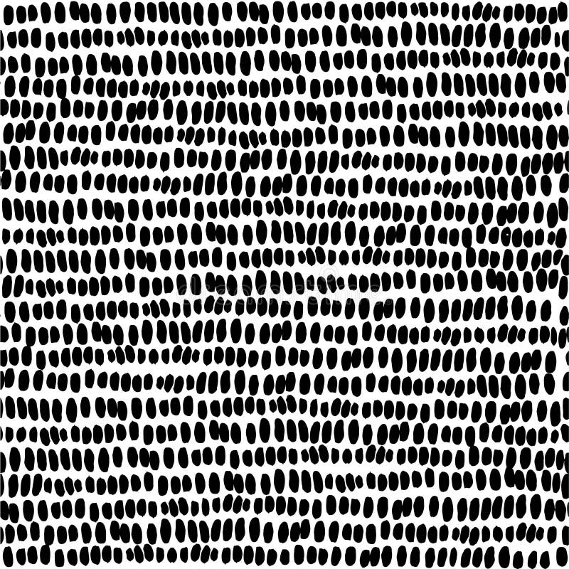 Handpainted Dotty Print Repeat Pattern Black White Stock Illustration ...