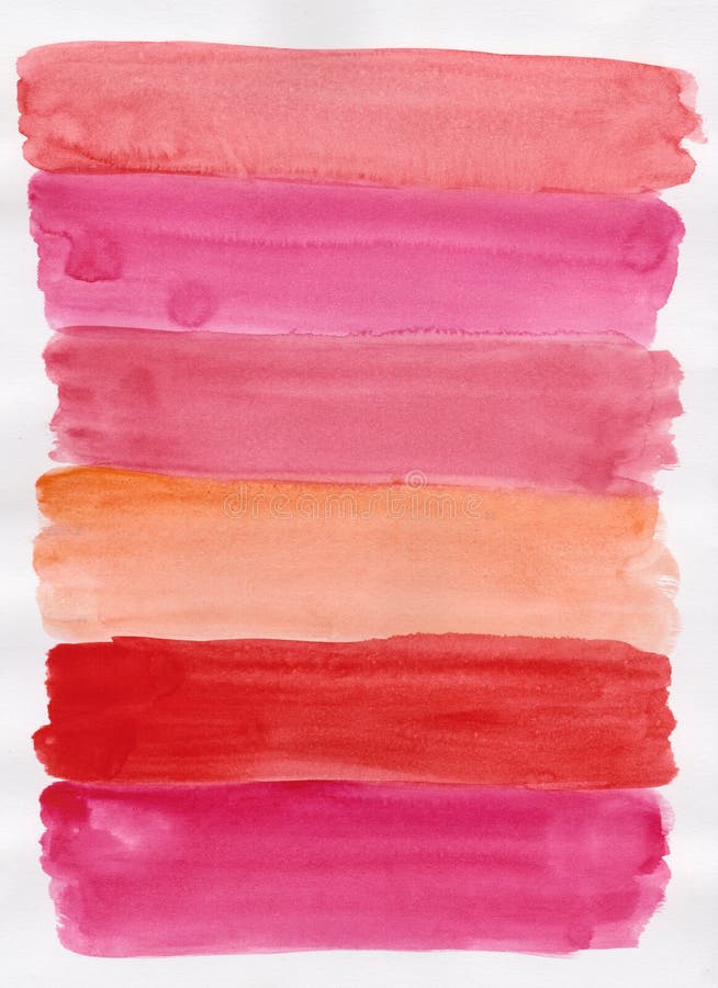 Handpainted red watercolor stock image. Image of abstract - 26610319